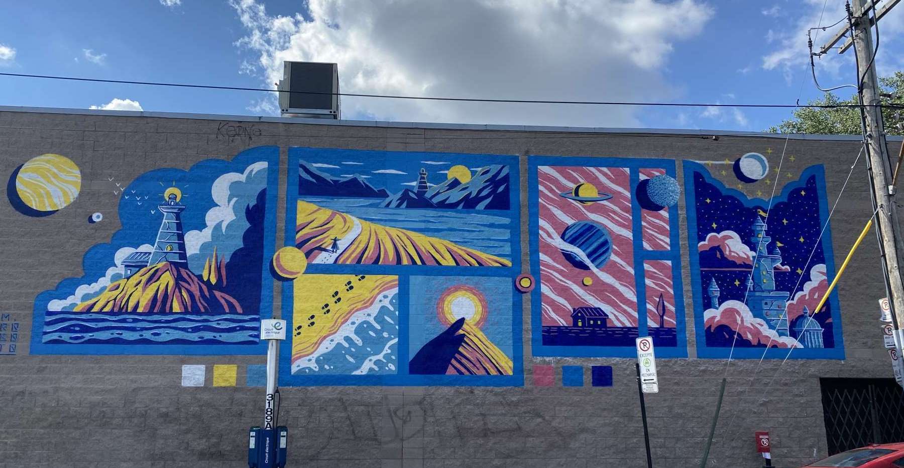 “Coucher de soleil”, la nouvelle murale sur masson | Promenade Masson